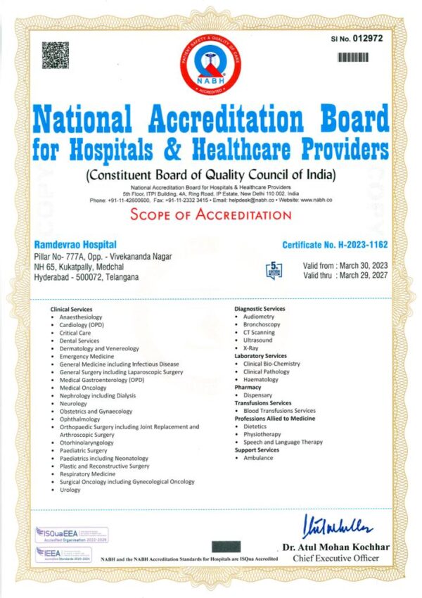 Accreditations and Certifications – Ramdevrao Hospital